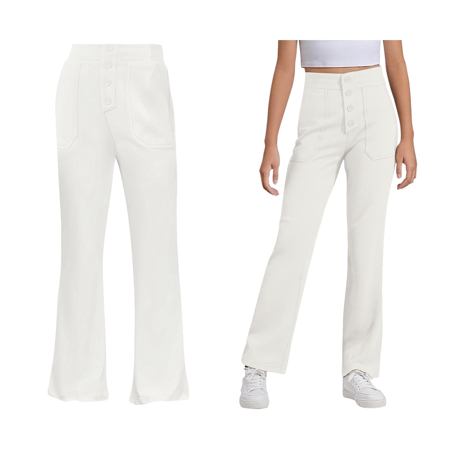 School Pants for Girls Skinny Pants Kids Dress Pants with Pockets ...