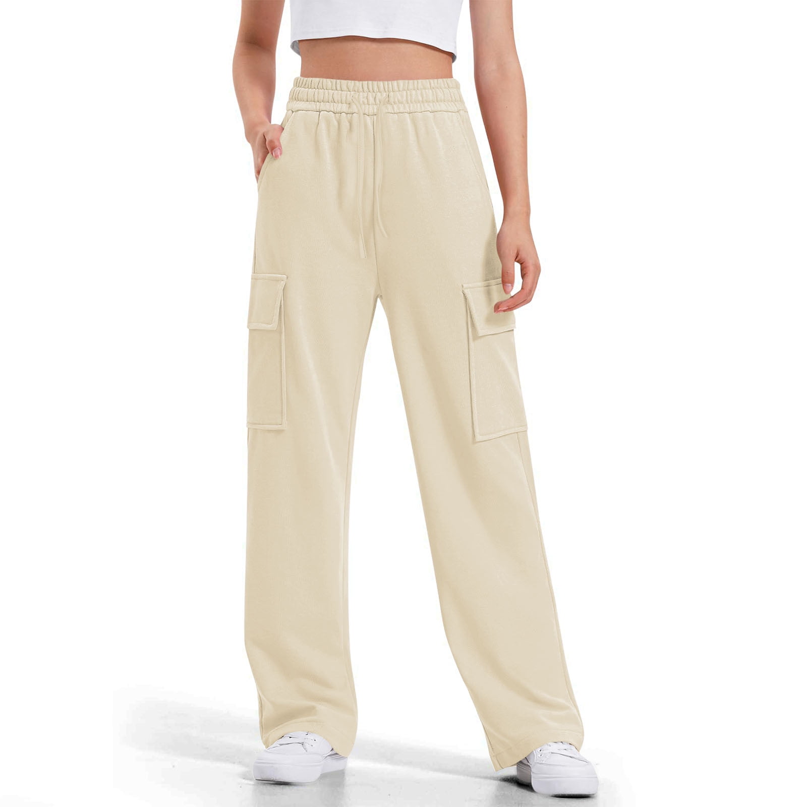 School Pants for Girls Children's Solid Colo Casual Elastic Waistband ...