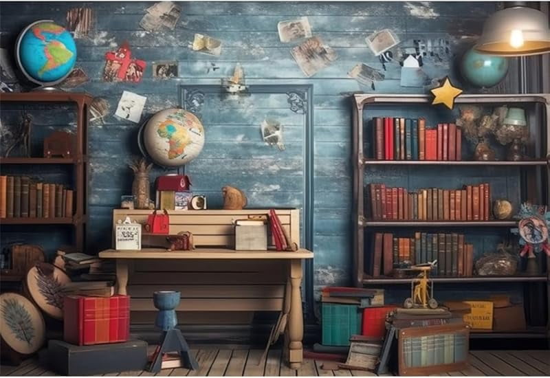 School Pictures Perfect Backdrop Bookshelf Background Study Room ...