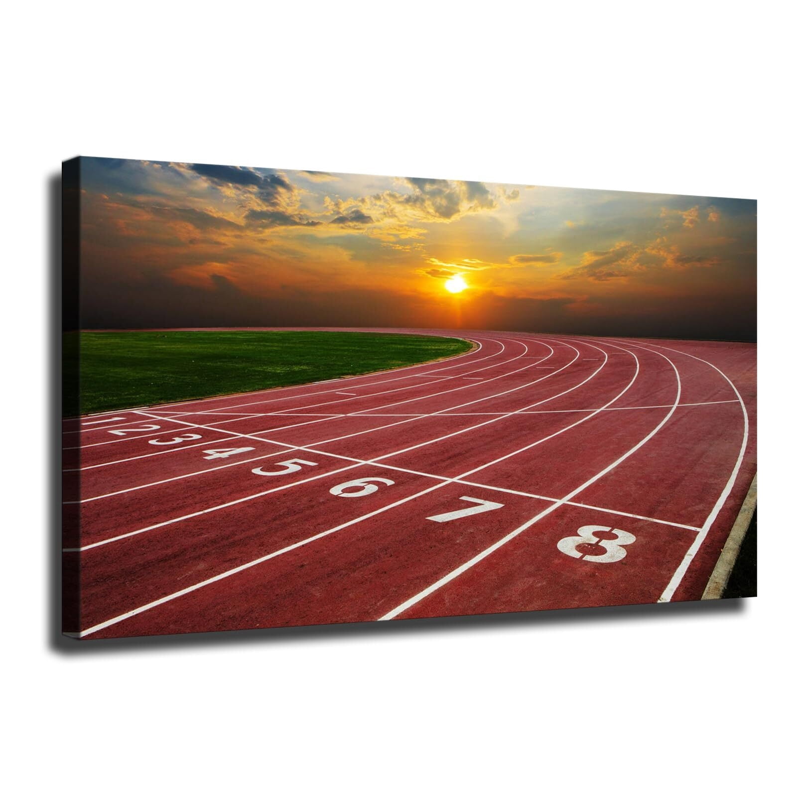 School Playground Track Track and Field Track Canvas Poster Wall Art ...