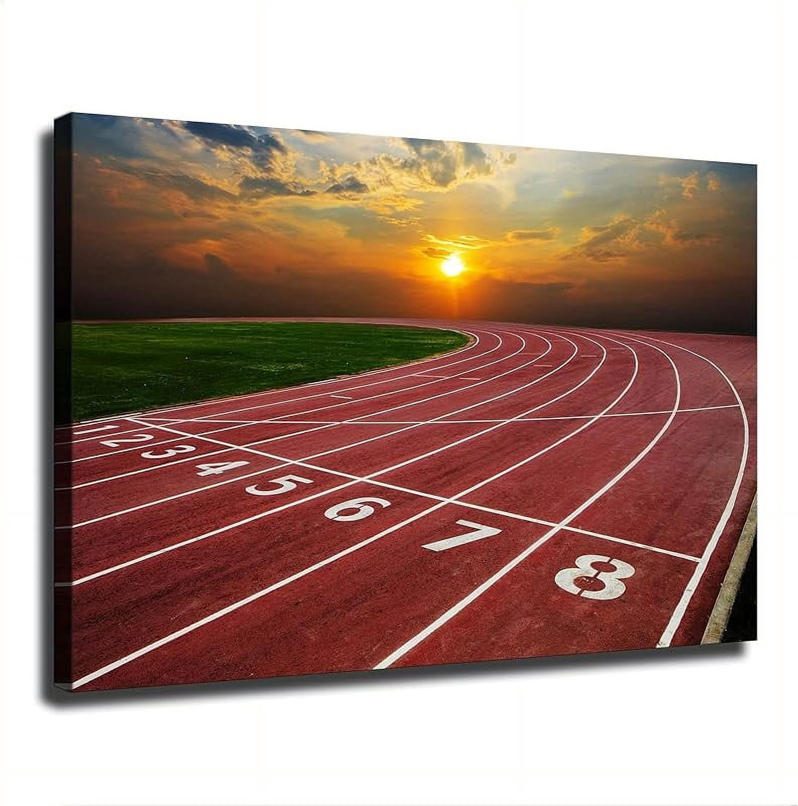 School Playground Track Track and Field Track Canvas Poster Wall Art ...