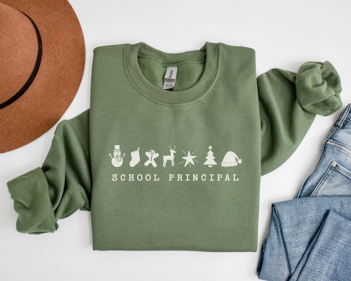 School Principal Unisex Minimal season Sweatshirt, School Principal ...