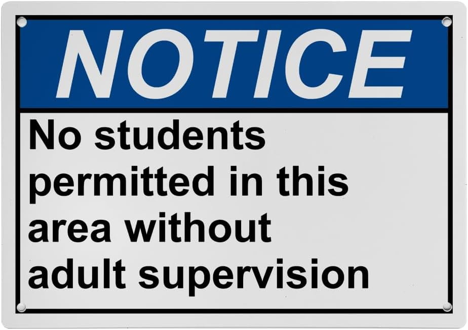 School Safety Sign 8"x12" - Adult Supervision Required, UV Resistant ...
