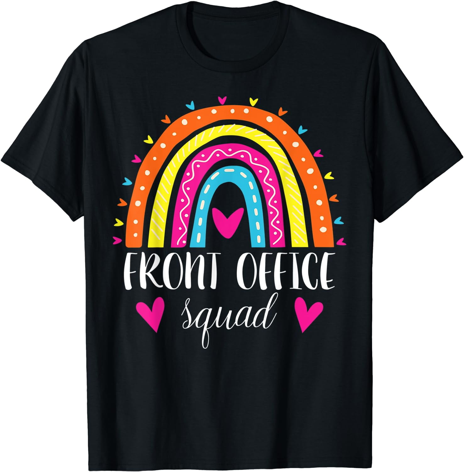 School Secretary Admin Assistant Shirt Office Squad Rainbow T-Shirt ...