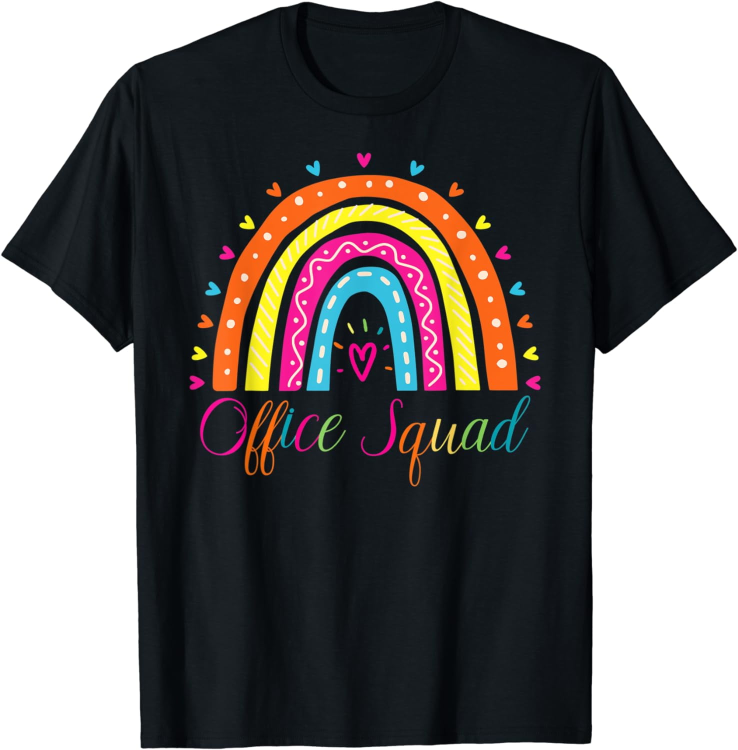 School Secretary Admin Assistant Shirt Office Squad Rainbow T-Shirt ...