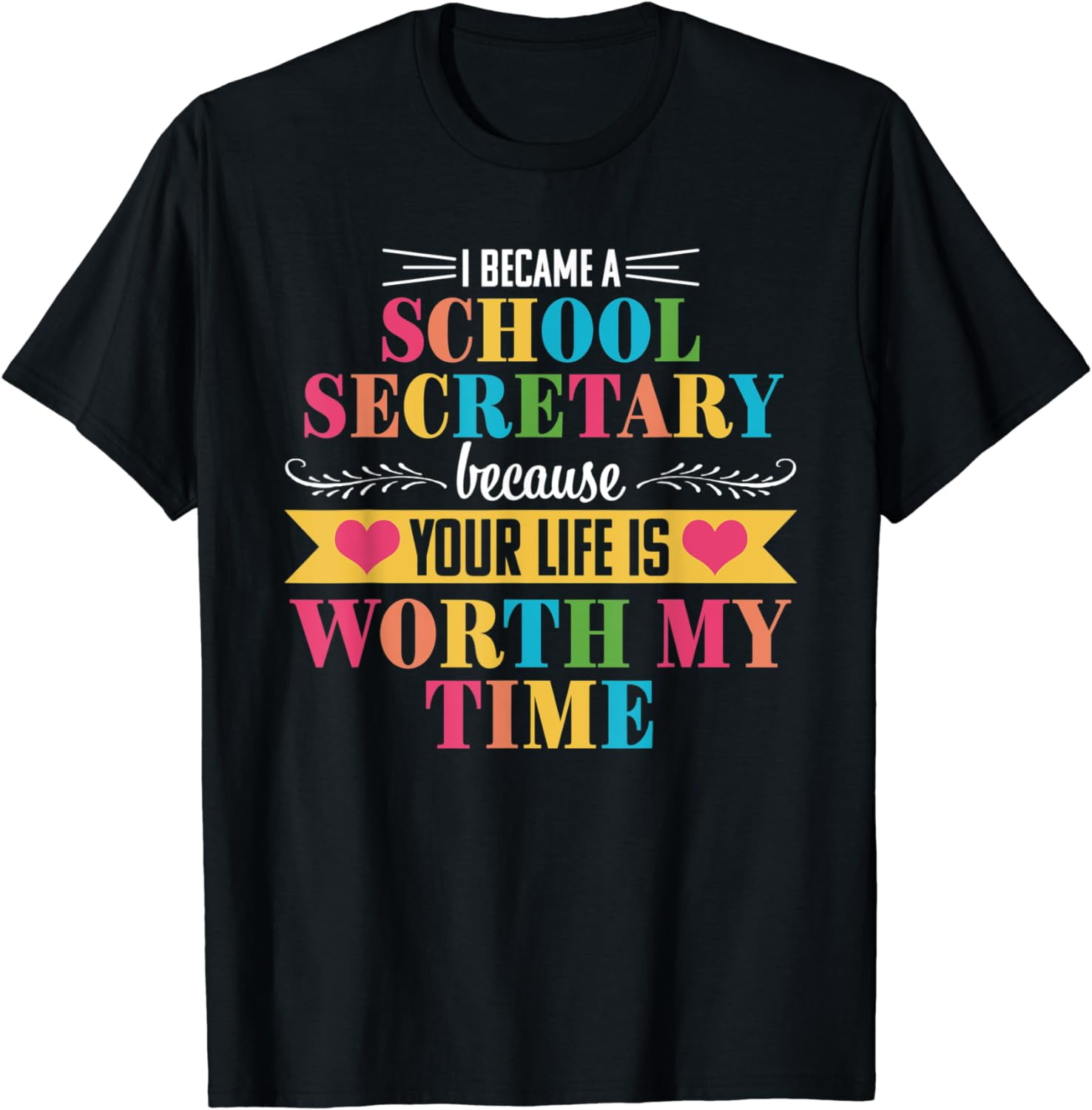 School Secretary Cute Appreciation Back to School Gift T-Shirt ...