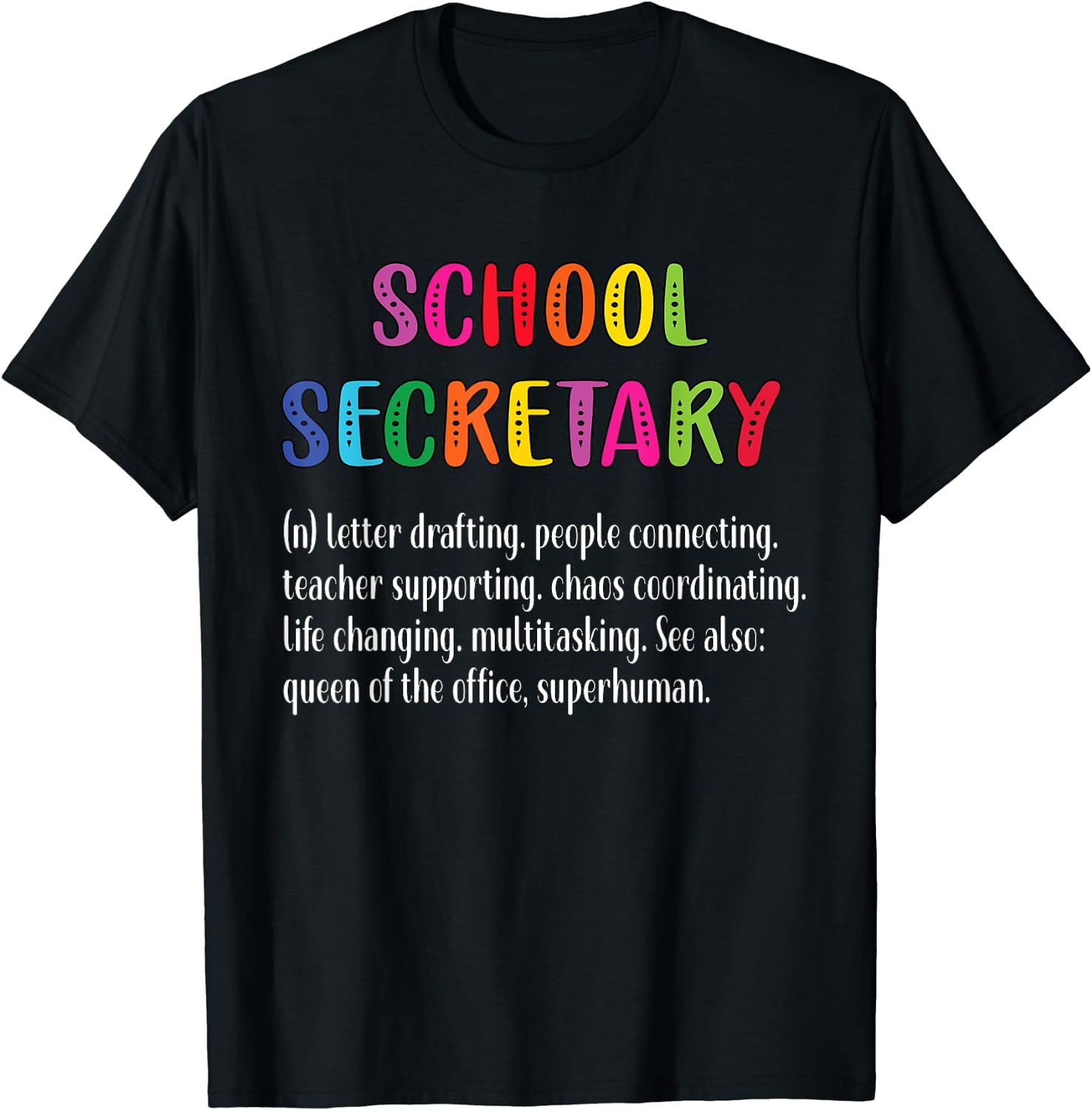 School Secretary Definition | School Secretary Squad T-Shirt - Walmart.com