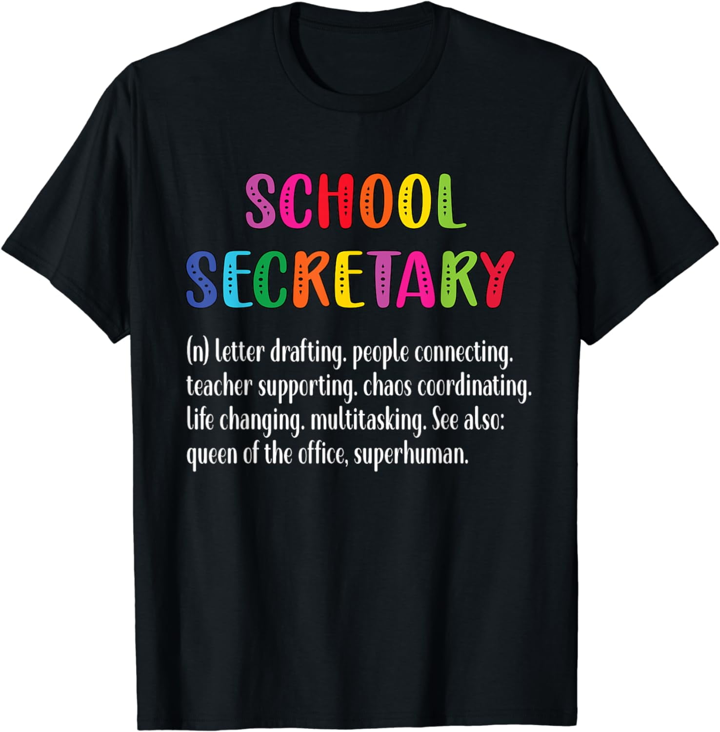School Secretary Definition | School Secretary Squad T-Shirt - Walmart.com