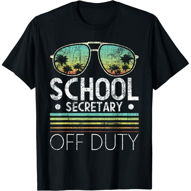 School Secretary Off Duty - Administrative Staff Office Work T-Shirt ...