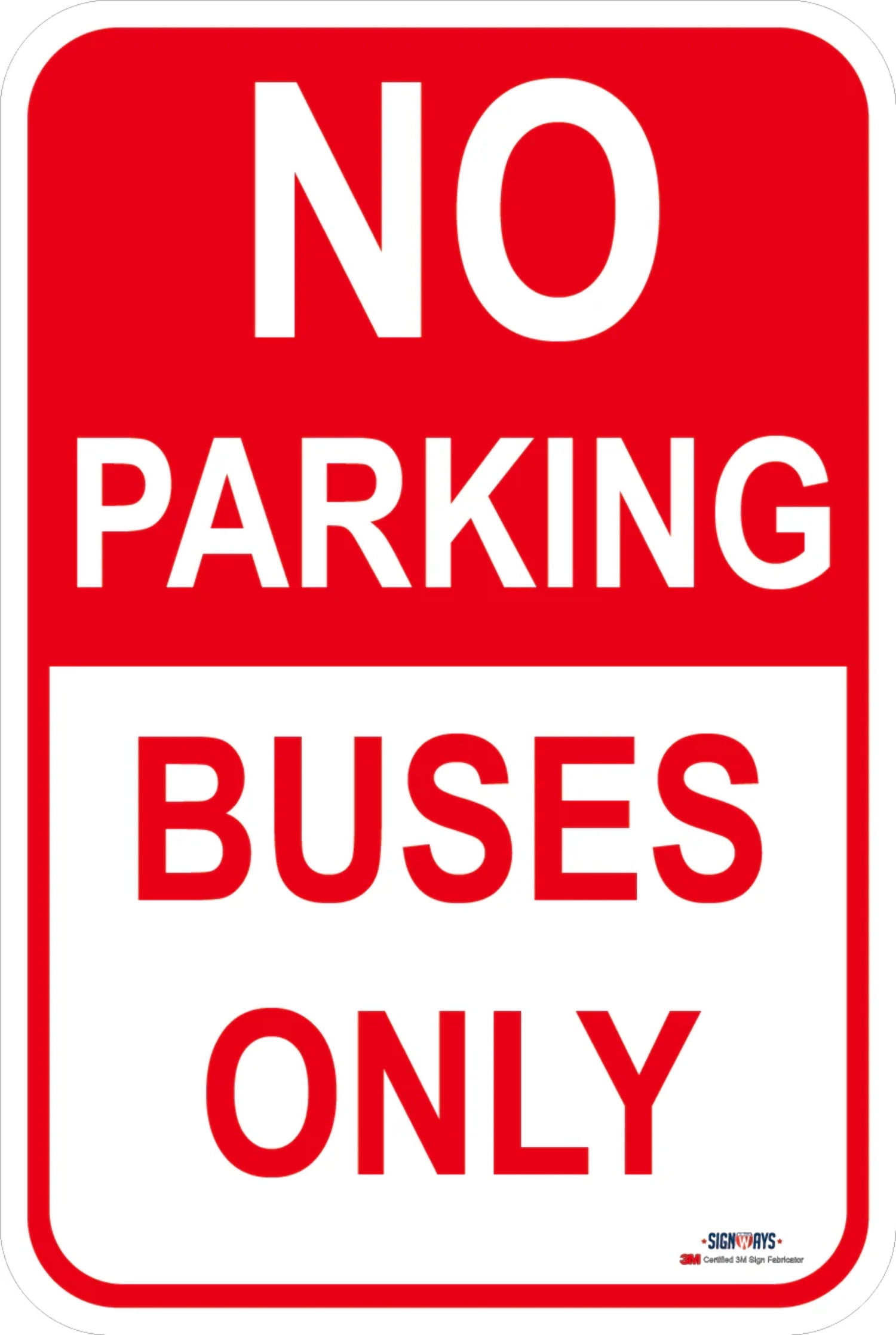 School Sign No Parking - Buses Only - Walmart.com