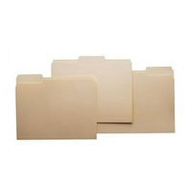 School Smart 015741 1-3 Cut Manila File Folder- Letter Medium Weight ...
