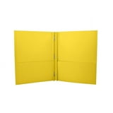 School Smart 2 Pocket Folder with Fasteners, Yellow, Pack of 25 ...