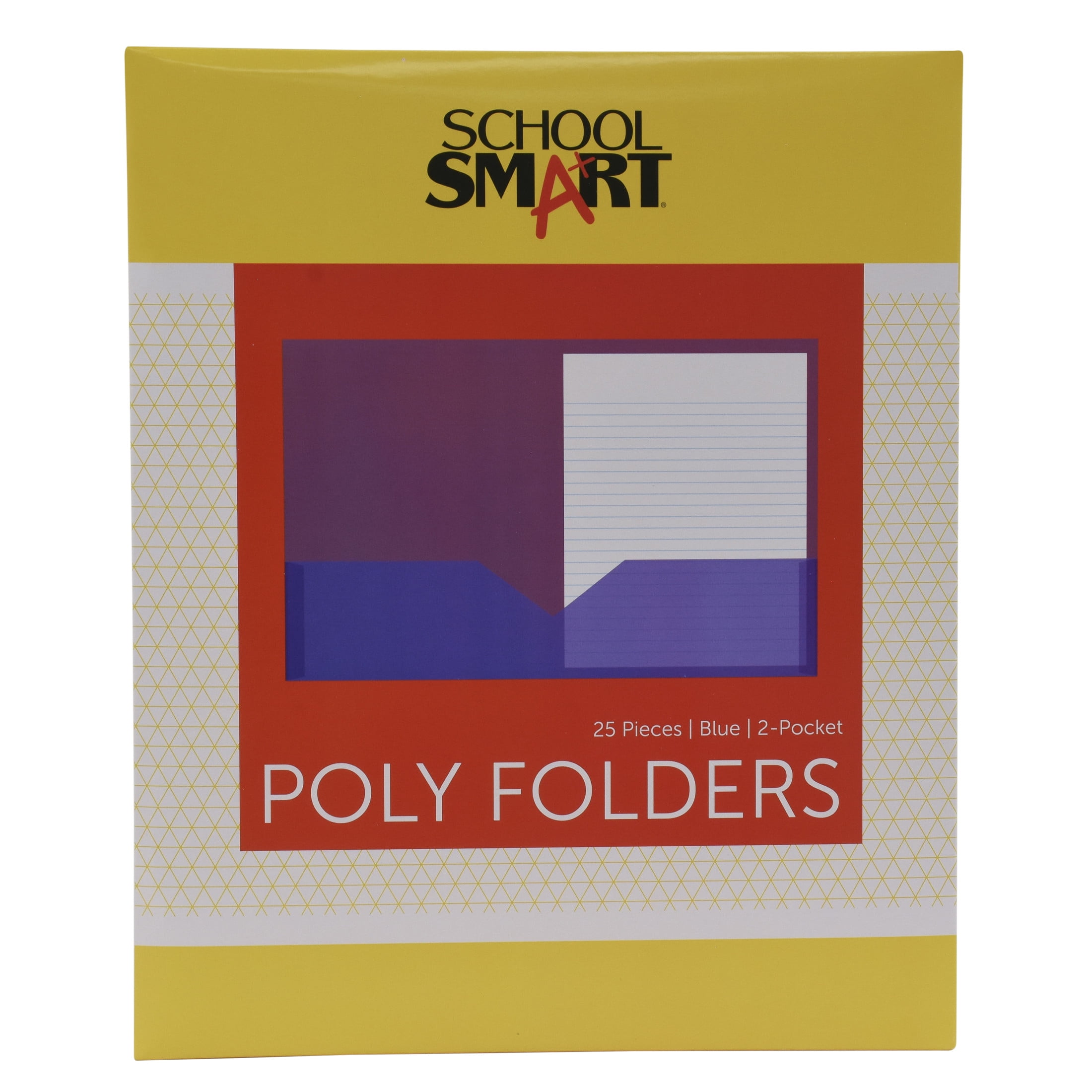 2-Pocket Poly Folders, Blue, Pack of 25 - Walmart.com