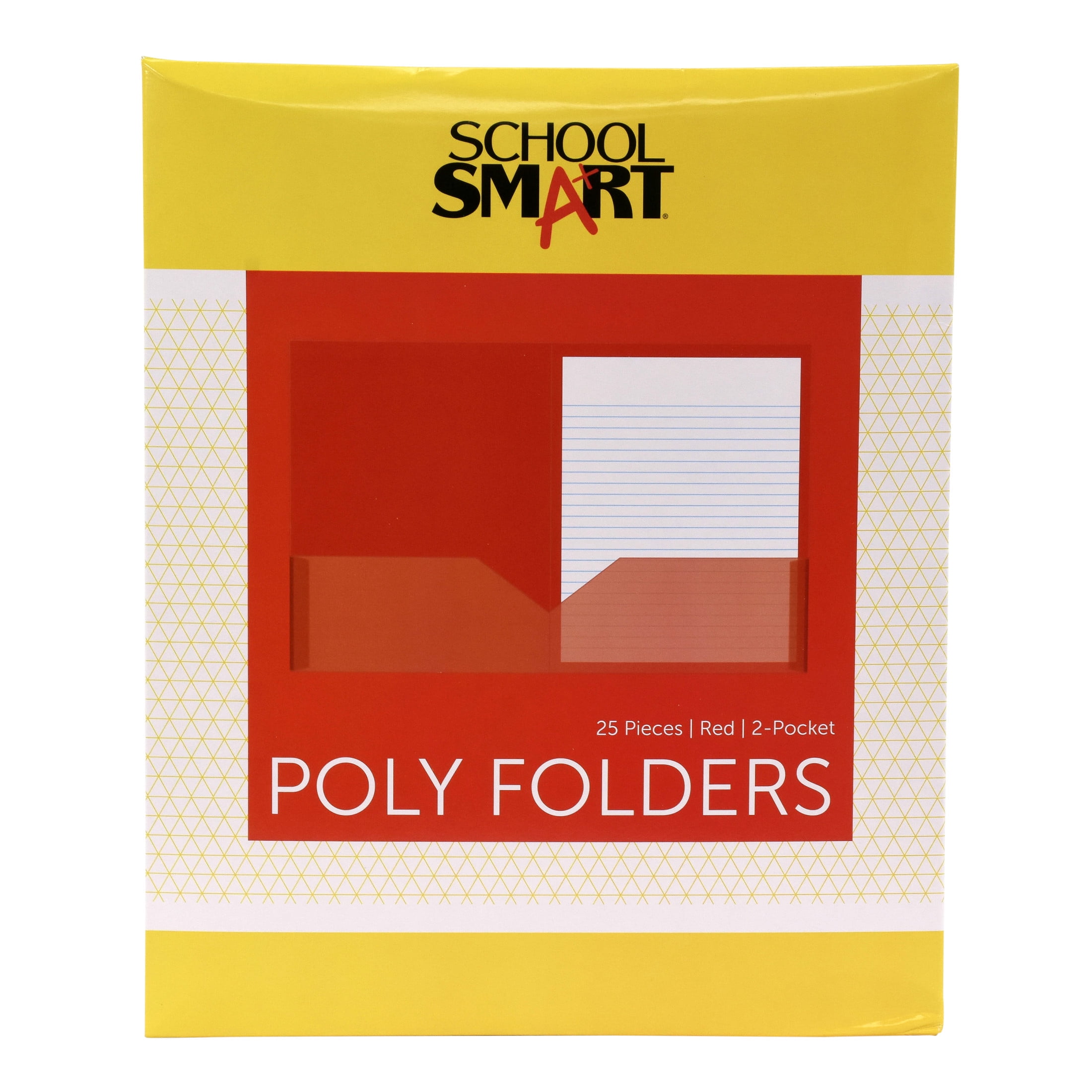2-Pocket Poly Folders, Red, Pack of 25 - Walmart.com