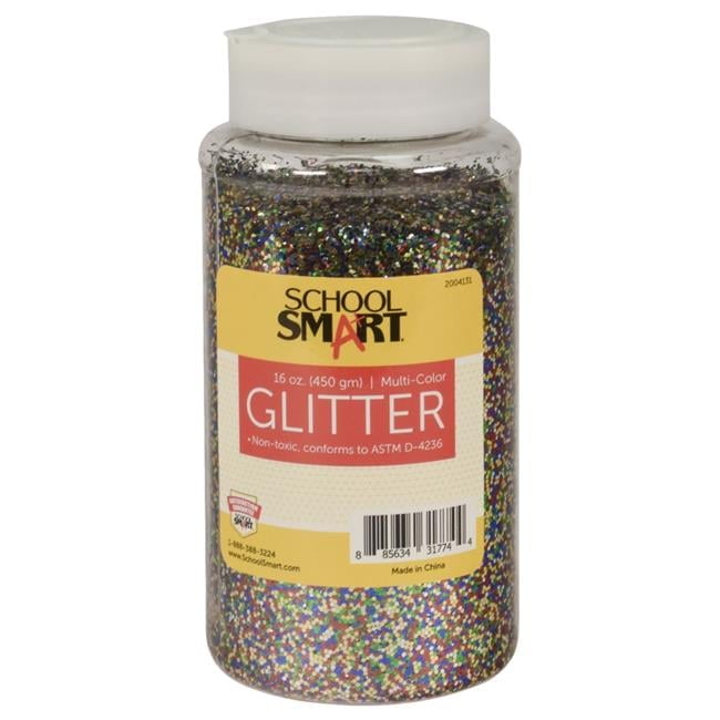 School Smart 2004131 1 lbs Jar Craft Glitter, Multi Color - Walmart.com