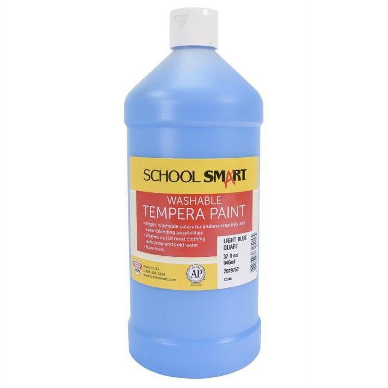 School Smart 2019752 1 qt. Washable Tempera Paint, Light Blue - Walmart.com