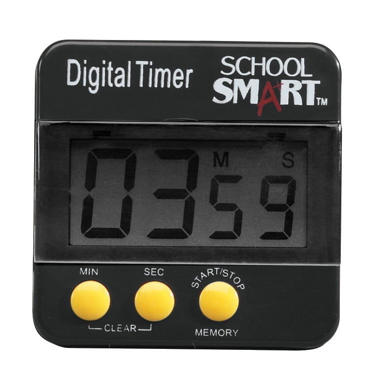 School Smart Big Digit Count up/Count Down Timer, Large LCD, (1) AAA ...