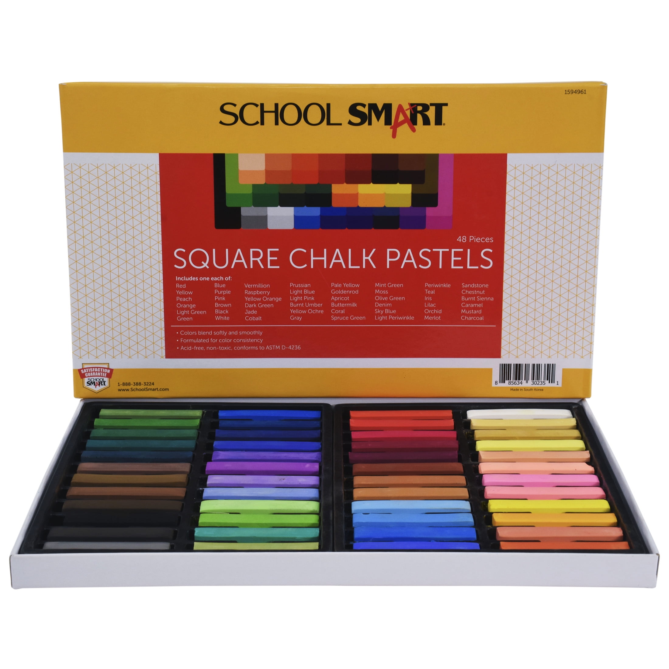 Chalk Pastels, Assorted Colors, Set of 48 - Walmart.com