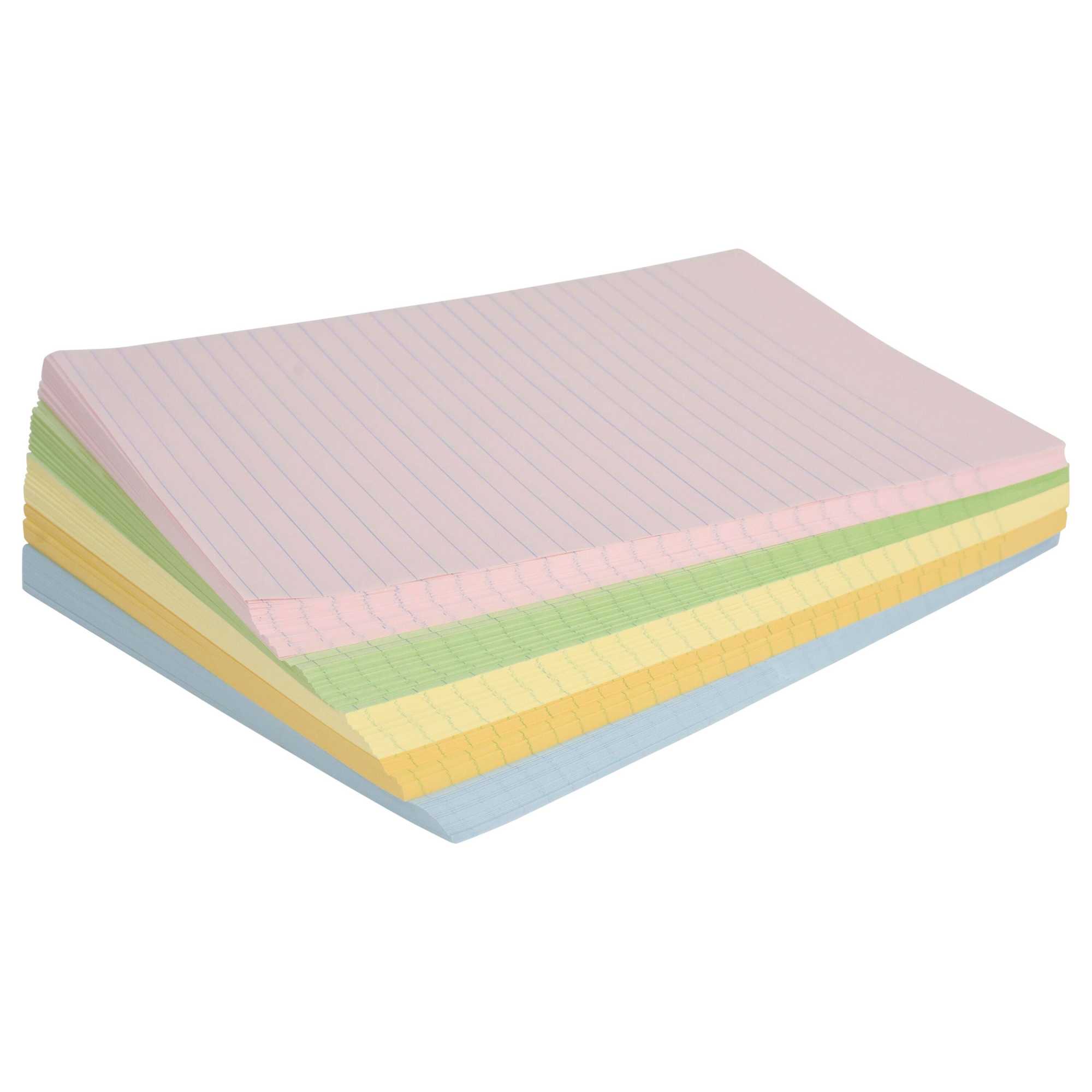 School Smart Colored Lined Paper, 8-1/2 x 11 Inches, 500 Sheets ...