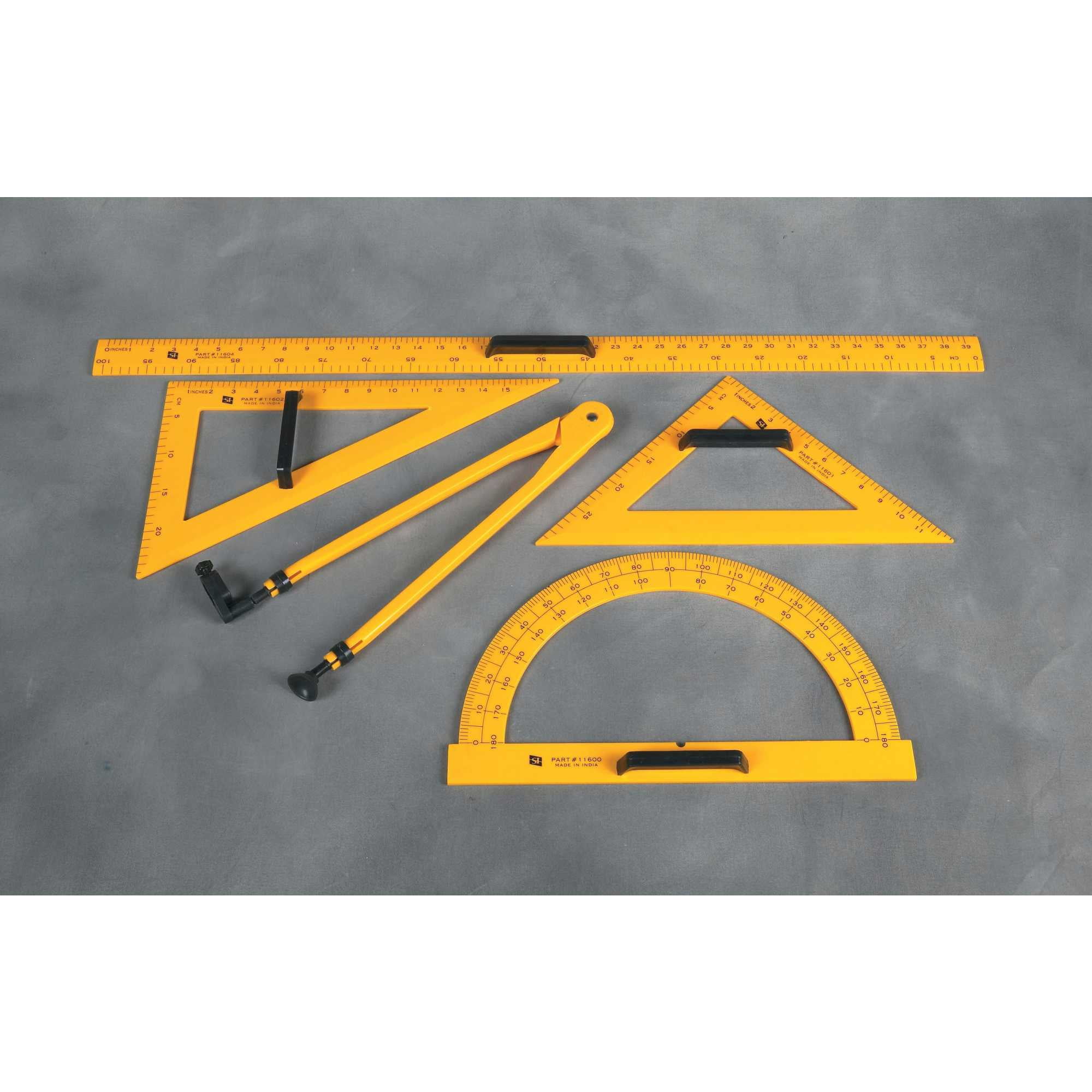 Free Shipping! School Smart Drafting Tools Kit, Yellow, Set of 5 ...