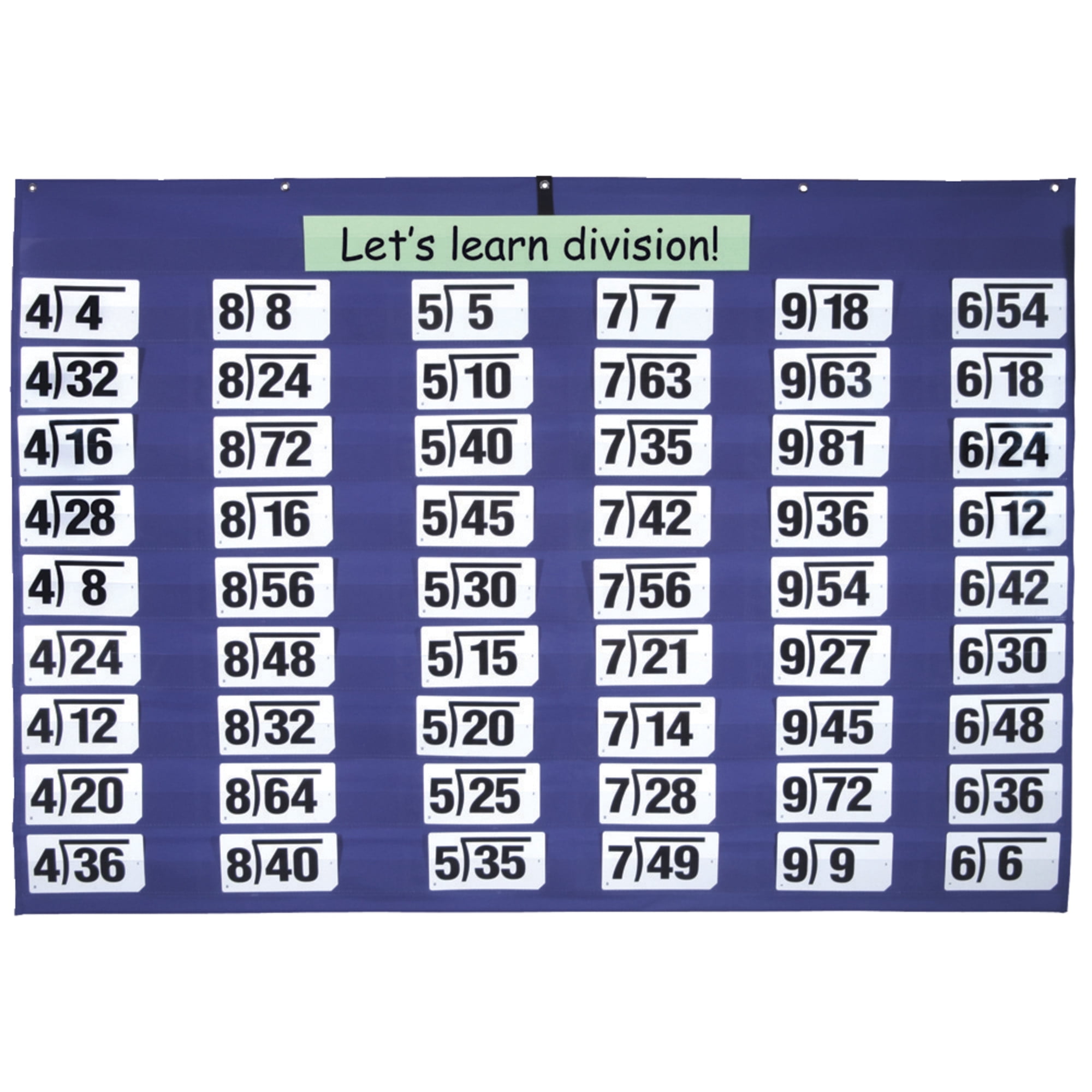 School Smart Extra-Wide Pocket Chart, 10 Slots, 40 x 57 Inches, Blue ...
