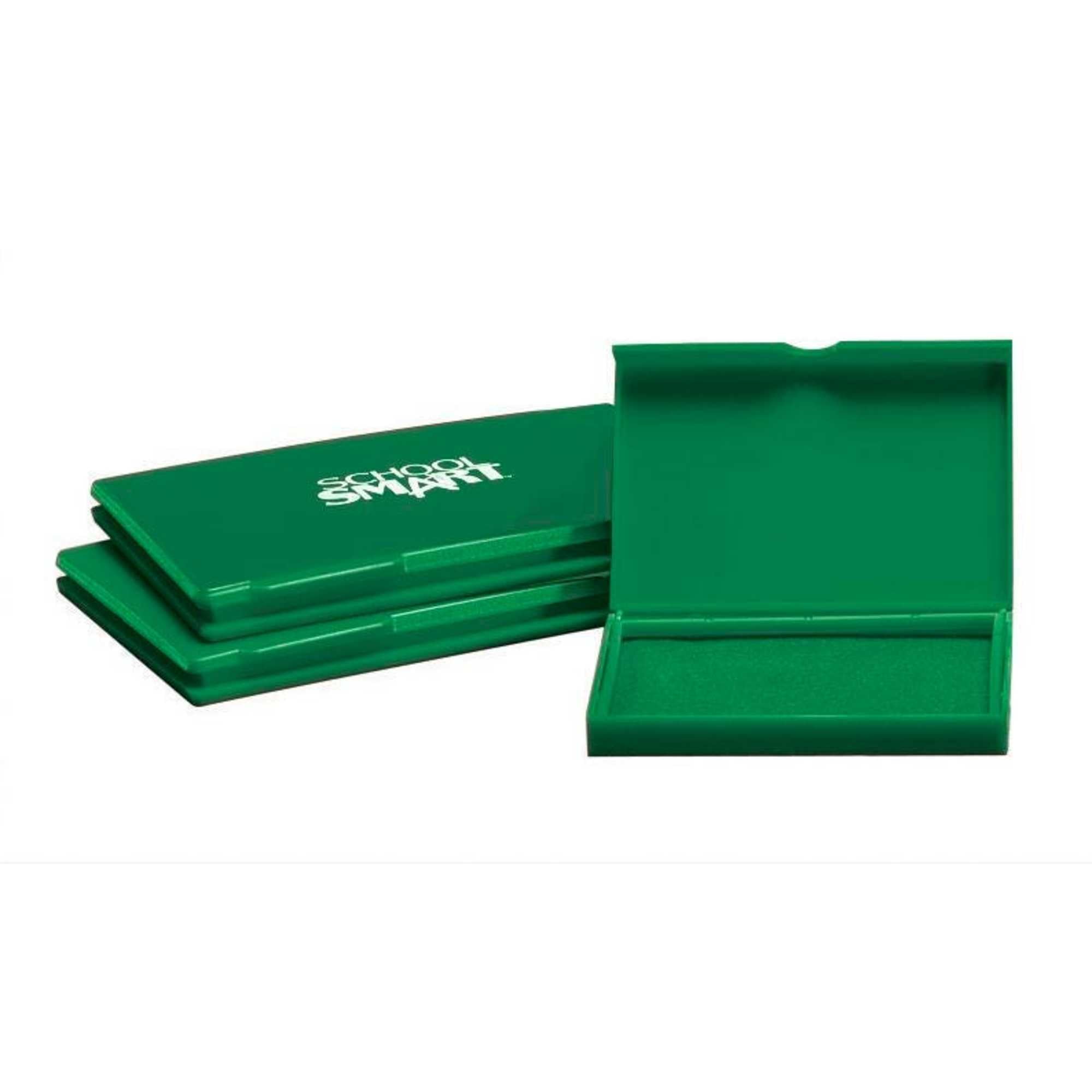 School Smart Foam Rubber Pre-Inked Stamp Pad, 3 L x 4 W in, Green ...