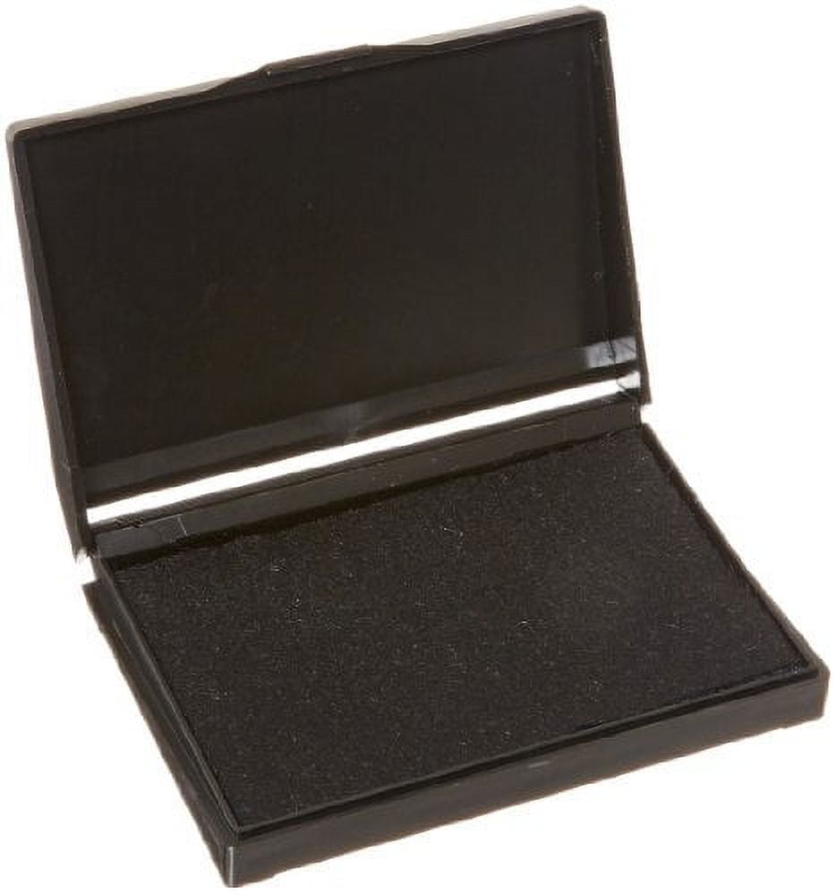 School Smart Pre-Inked Stamp Pad, Durable Felt, 3 x 4 Inches, Black ...