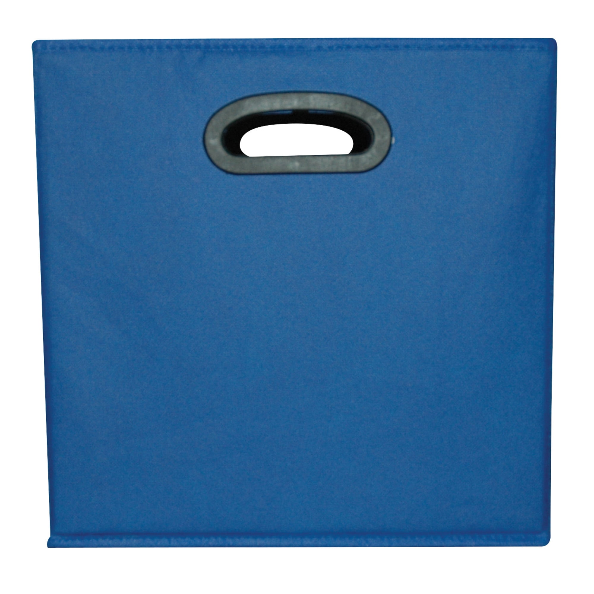 School Smart Foldable Storage Bin Fabric Cube, 12 Inch, Blue/Black ...