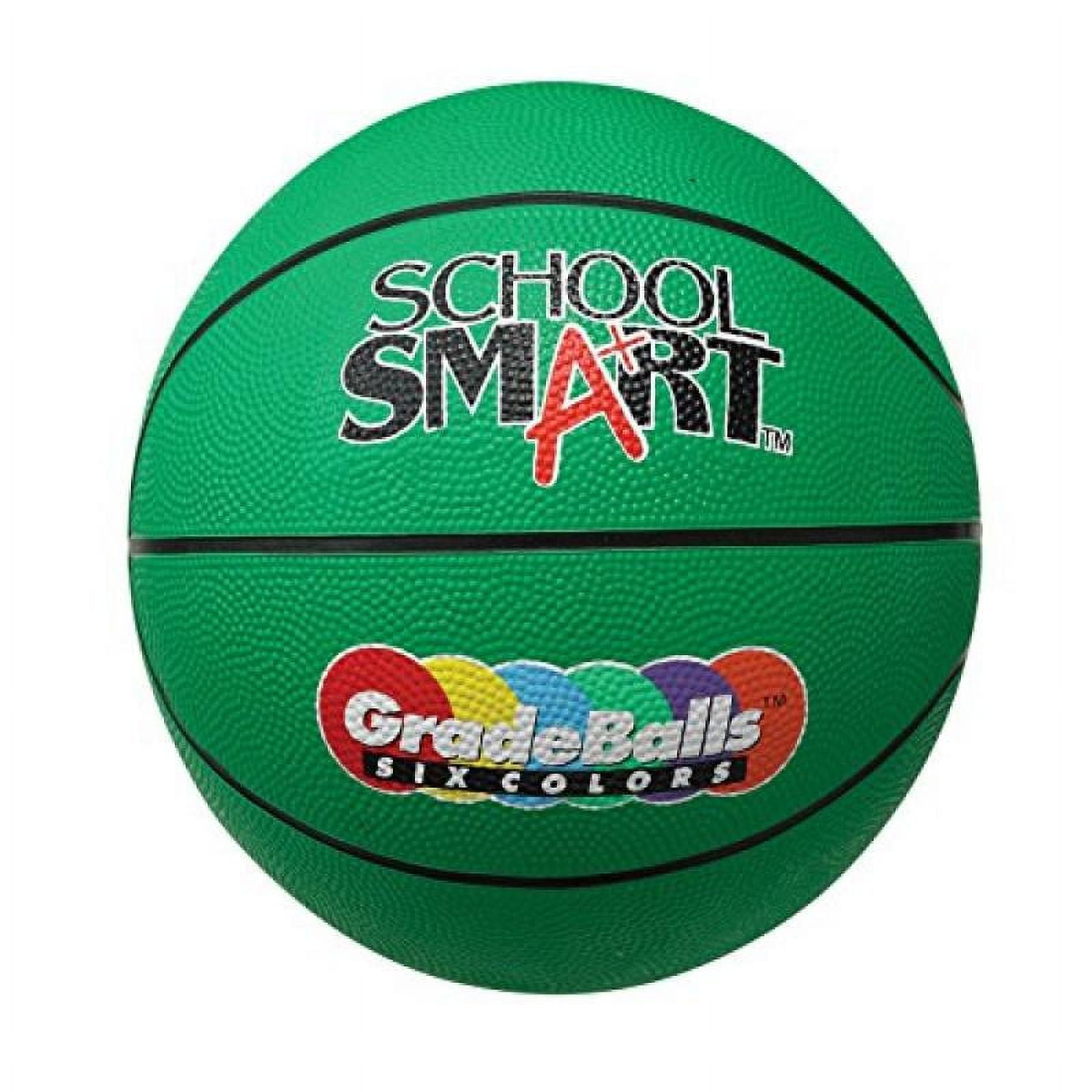 School Smart Gradeballs Rubber Basketball - Junior 27 inch - Green ...