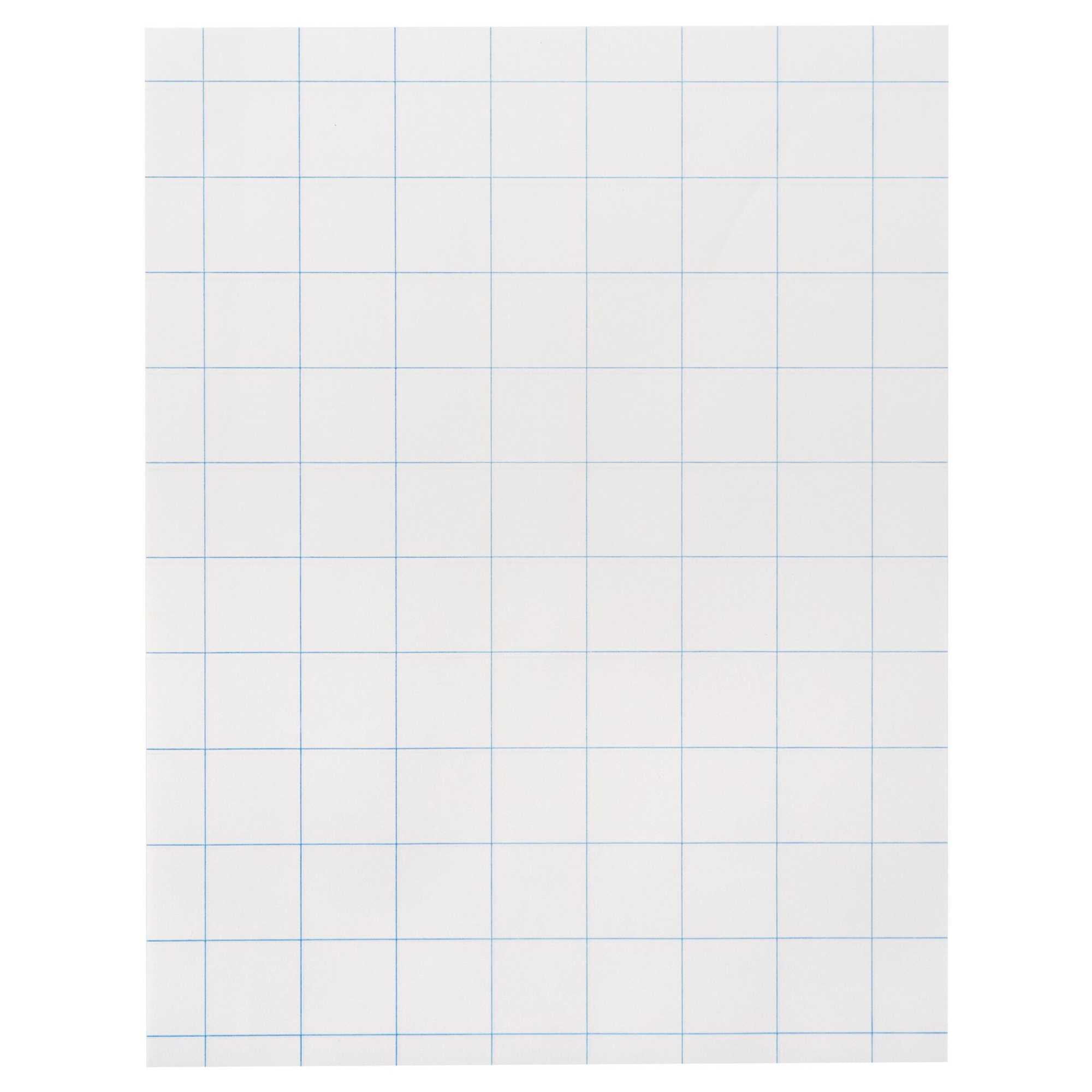 School Smart Graph Paper, 8-1/2 x 11 Inches, 15 lbs, 1 Inch Grids, 500 ...