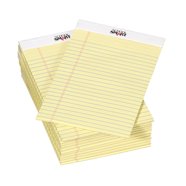 "Office Depot Notepads, 5"" x 8"", Narrow Ruled, 50 Sheets, Canary, 12 ...
