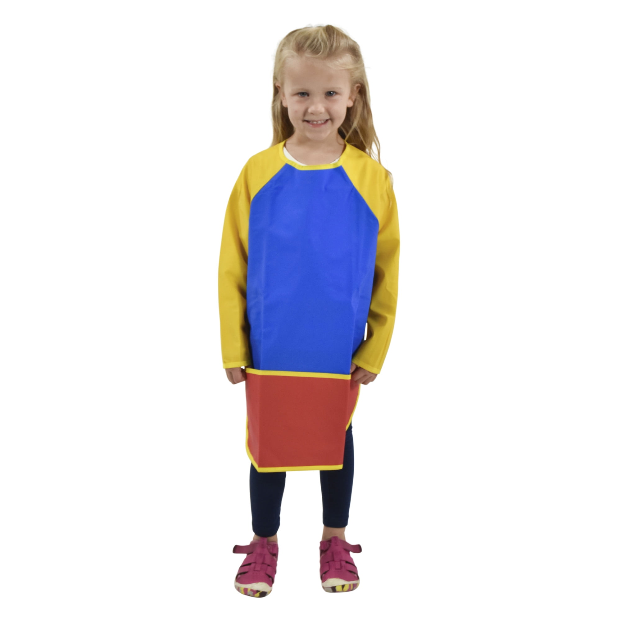School Smart Kid's Vinyl Smock, Full Protection, 22 x 18 Inches ...
