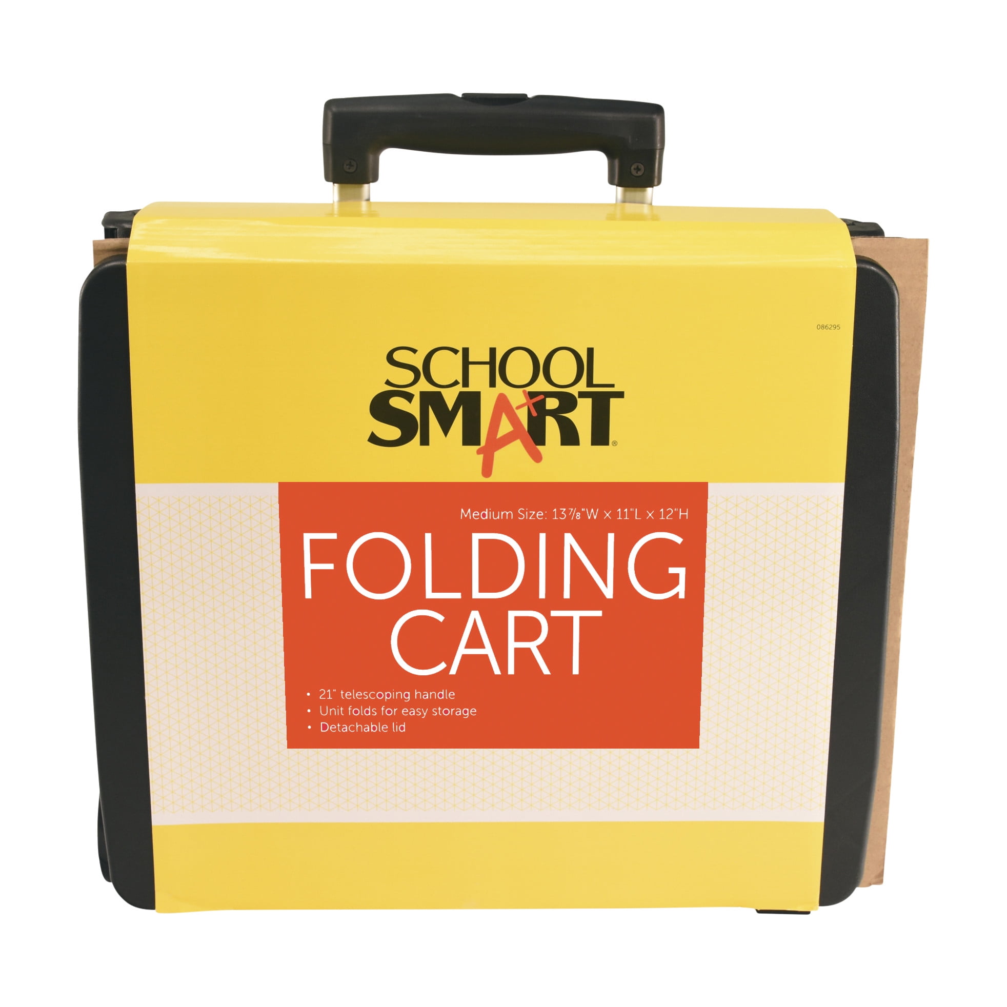 School Smart Letter Size Folding File Cart with Handle, 11 x 11 x 12-7/ ...
