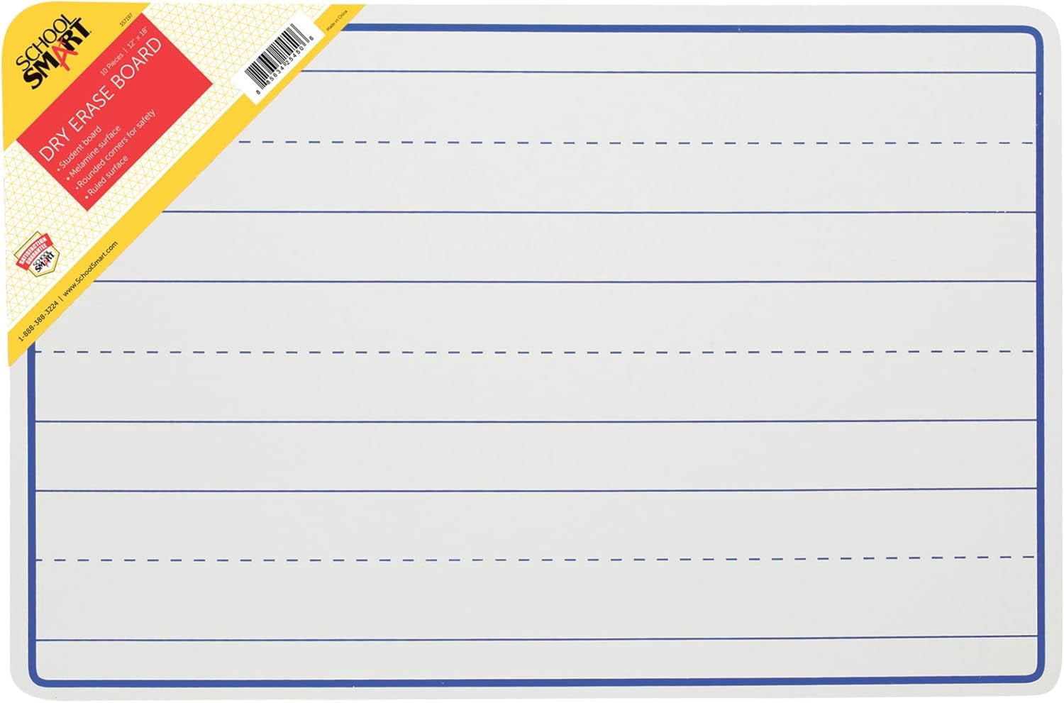 School Smart Dry Erase Fully-Ruled Pupil Boards, 10-Pack - Walmart.com