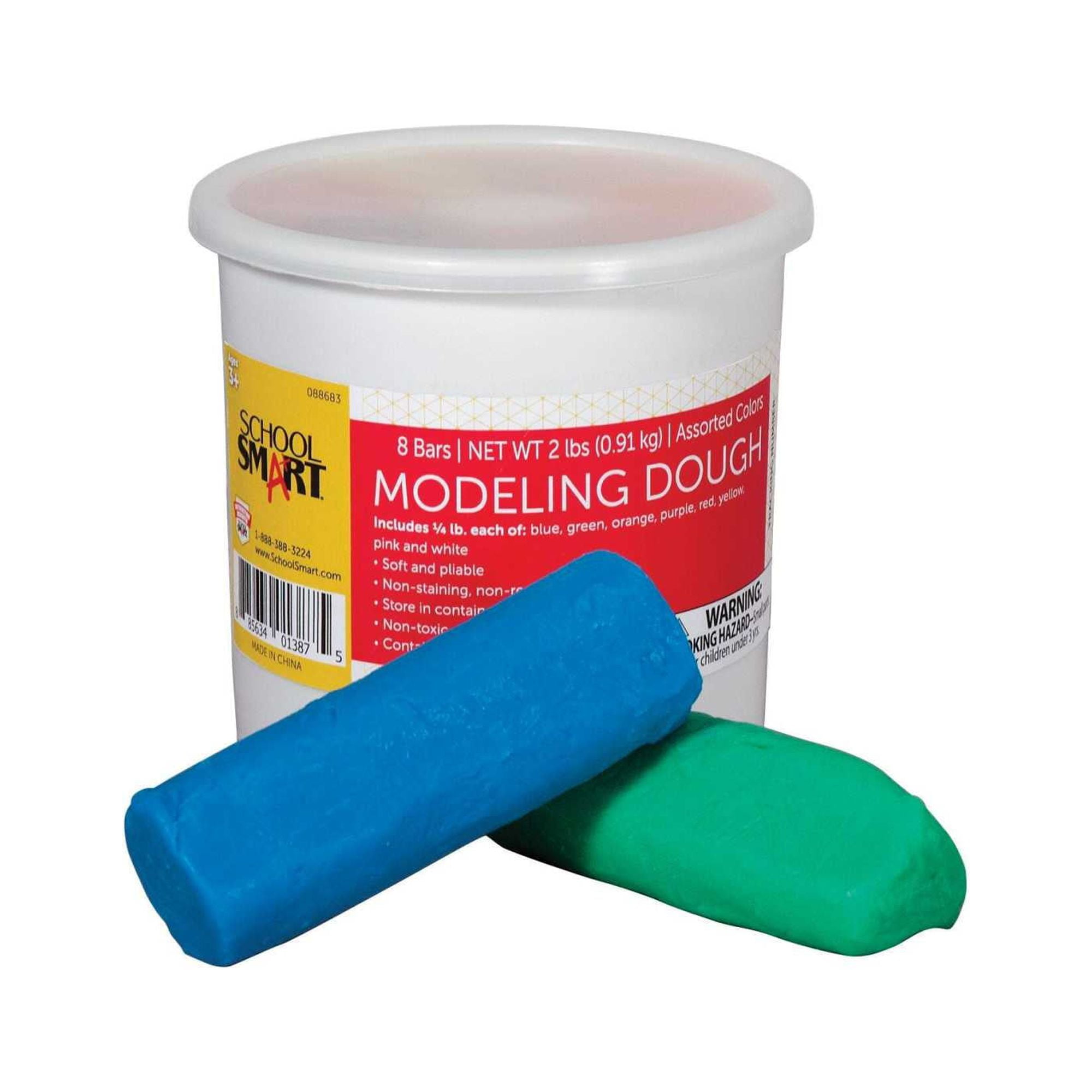 School Smart Modeling Dough, Assorted Colors, 2 Pound Tub - Walmart.com