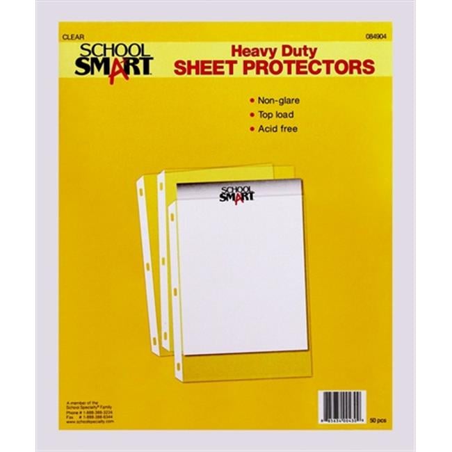 School Smart Non-Glare Reinforced Sheet Protector- Pack Of 50 - Walmart.com