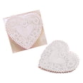 School Smart Paper Die-Cut Heart Lace Doily, 4 Inches, White, Pack of ...