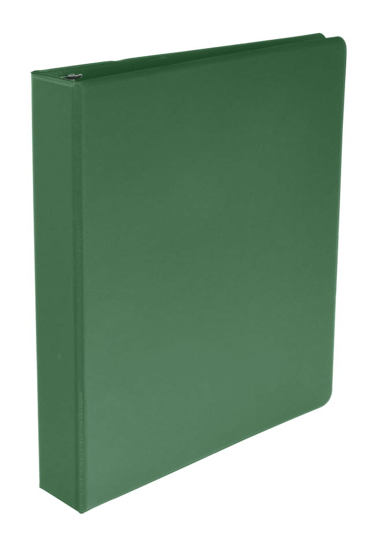 School Smart Polypropylene Round Ring Binder, 1-1/2 Inch, Green ...