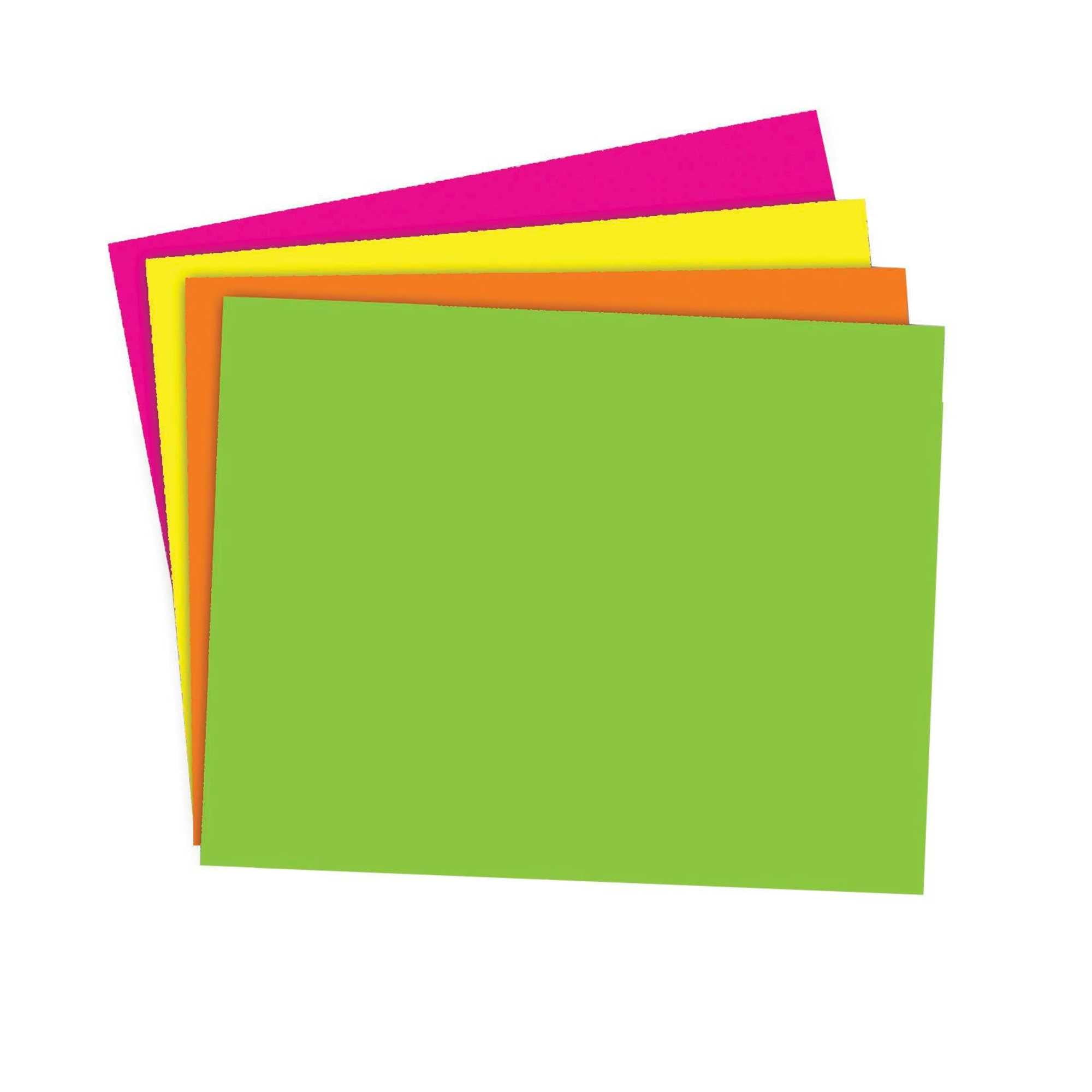 School Smart Poster Board, 11 x 14 Inches, Assorted Neon Colors, Pack ...