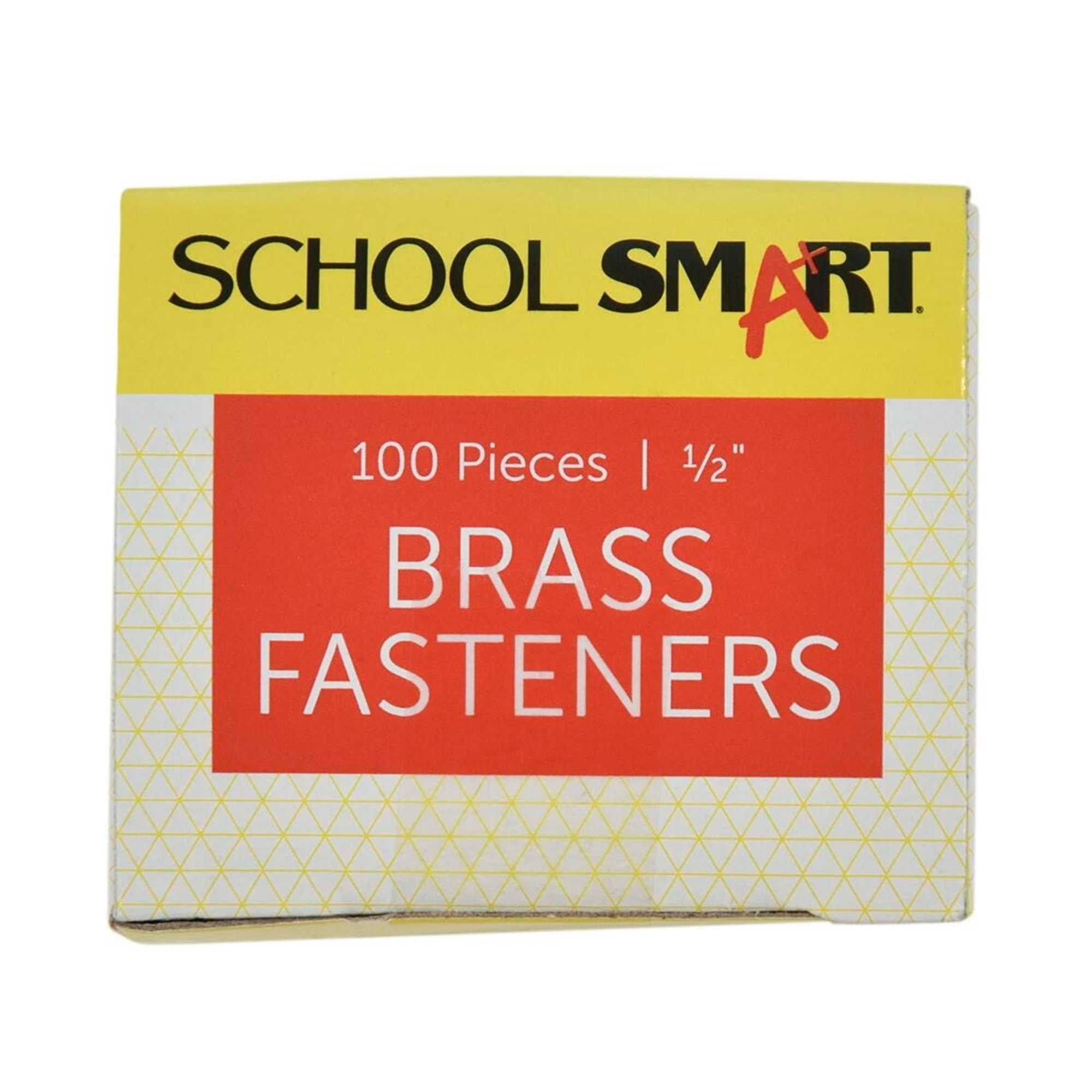 School Smart Fastener No 2 1 2 in L Brass Plated Pack of 100 - Walmart.com