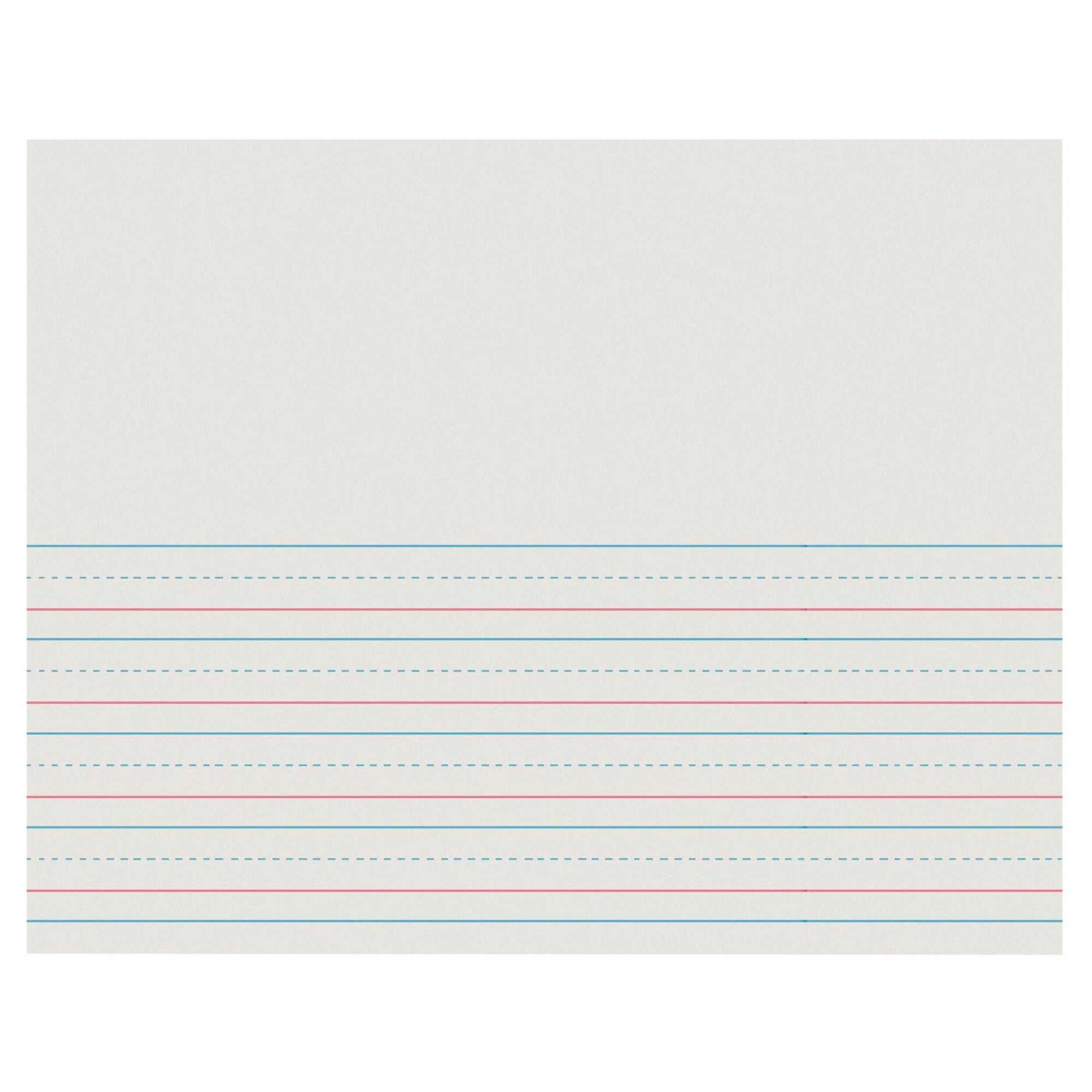 School Smart Kids Writing Paper, Red & Blue, 5/8 Inch Ruled, 11 x 8-1/2 ...