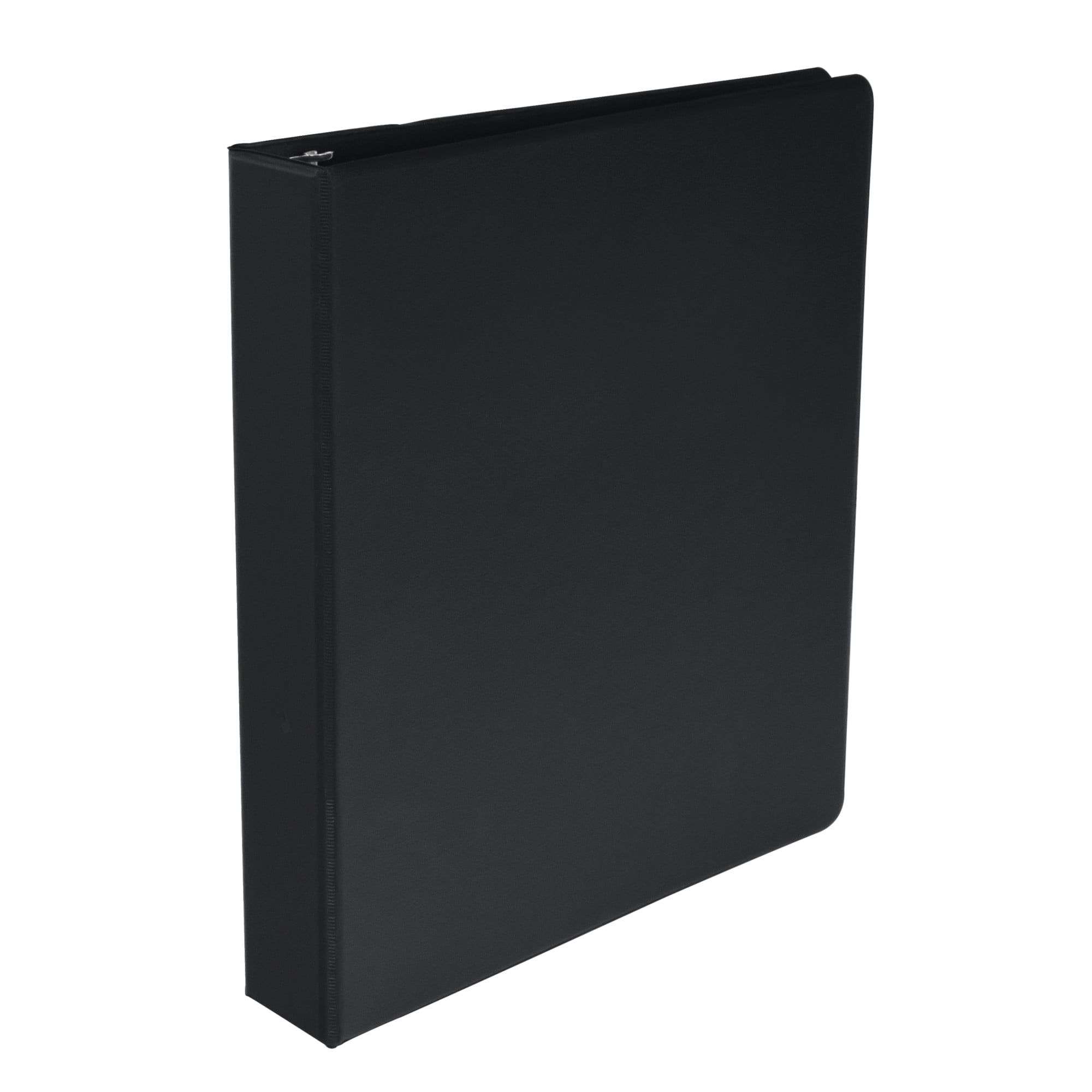 School Smart Round Ring Binder, Polypropylene, 1-1/2 Inches, Black ...