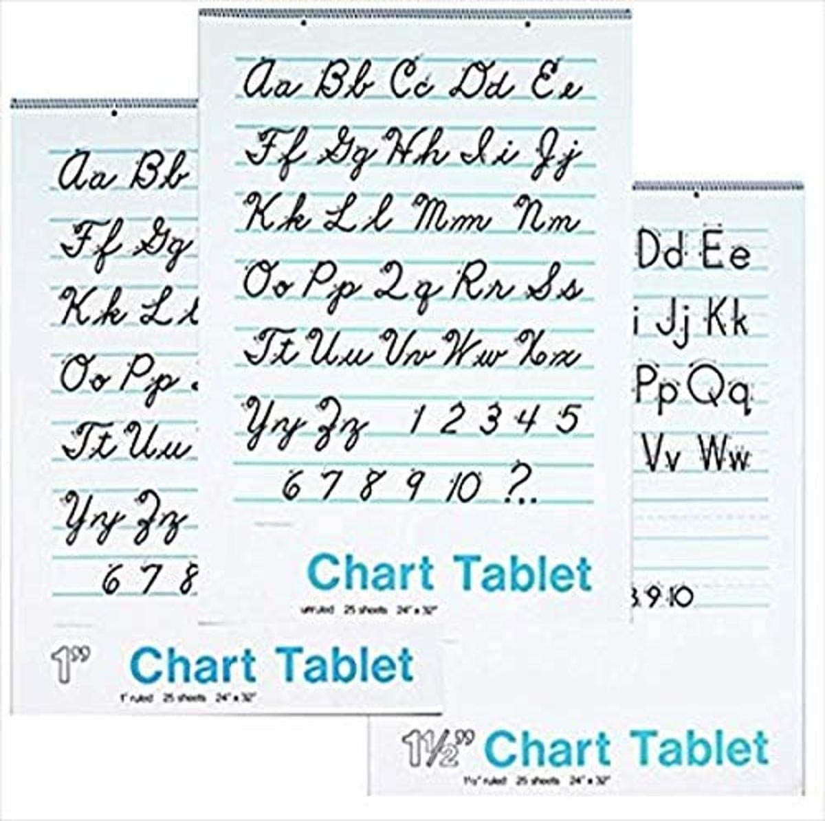 School Smart Spiral Bound Ruled And Unruled Chart Tablet Assortment ...