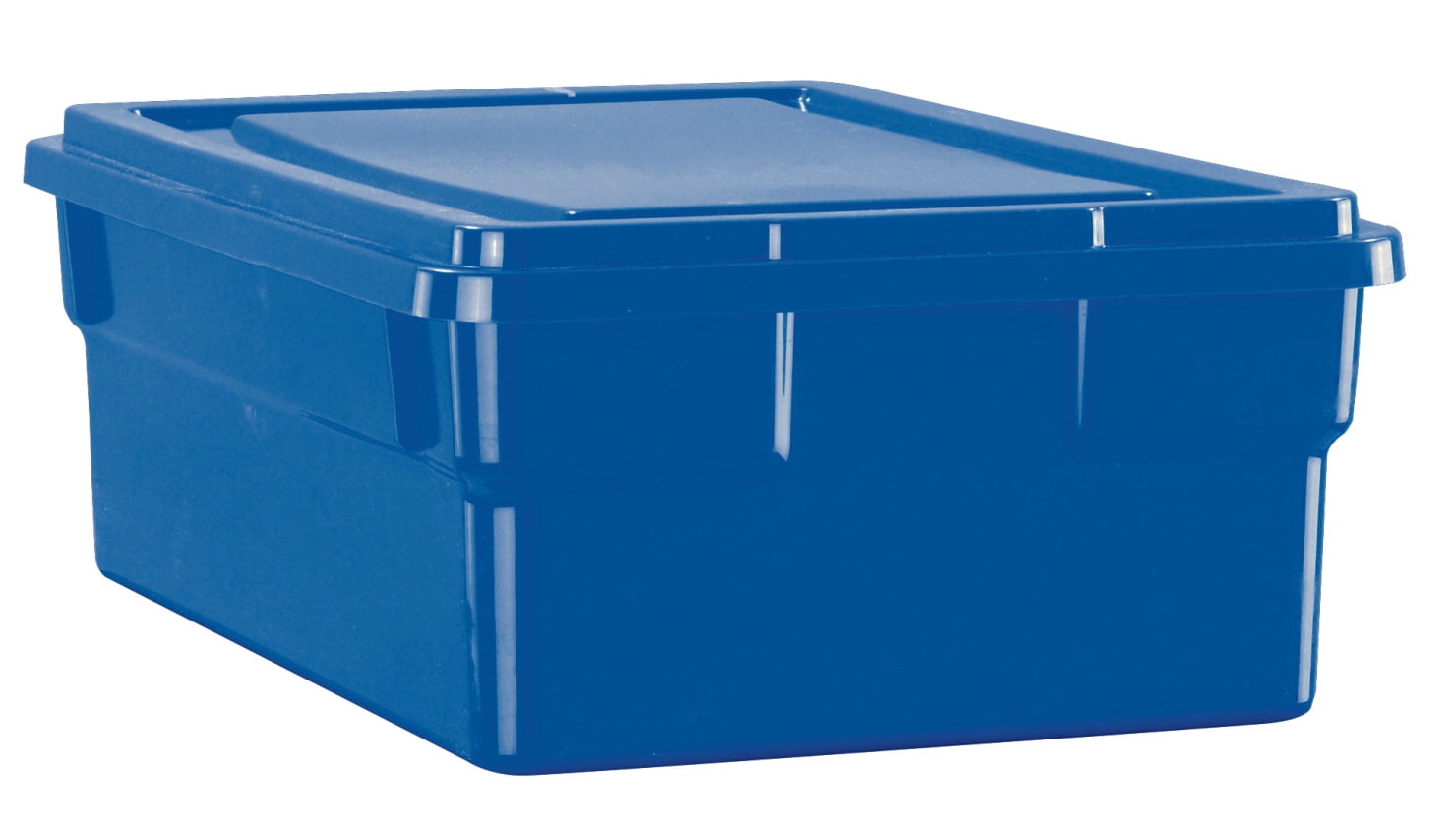 School Smart Storage Box with Lid, 11 x 6 x 16 Inches, Blue - Walmart.com
