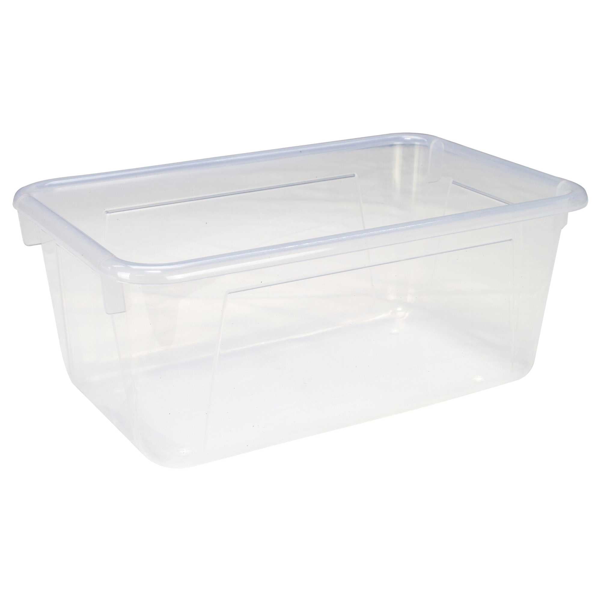 School Smart Storage Tray, 7-7/8 x 12-1/4 x 5-3/8 Inches, Translucent ...