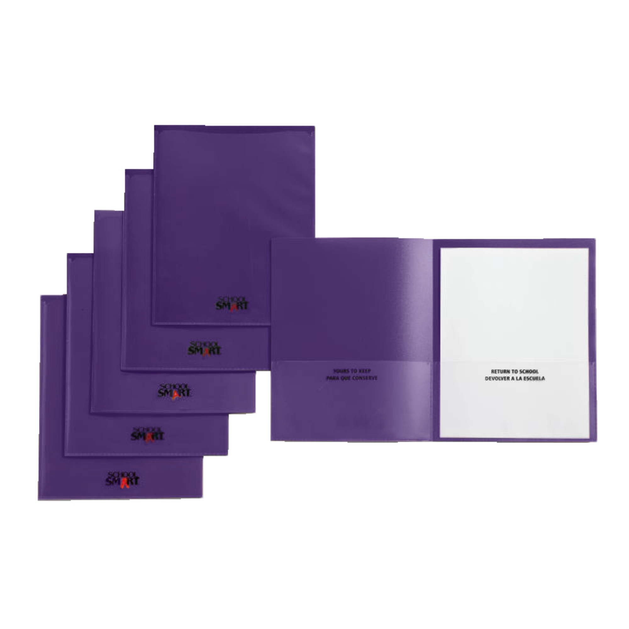 School Smart Take Home Folder, Purple, Set of 24 - Walmart.com