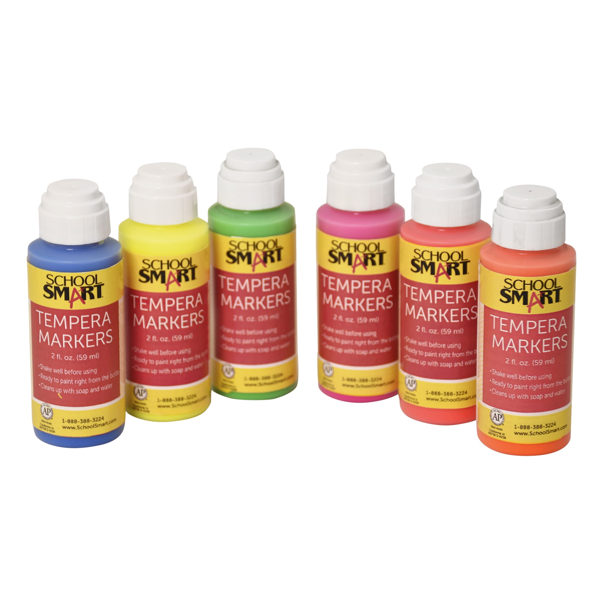 Tempera Paint Daubers, Poster Marker Set, Fluorescent Neon Colors, Pack ...