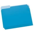 School Smart Two-Tone Reversible Colored File Folders, Letter, Blue ...