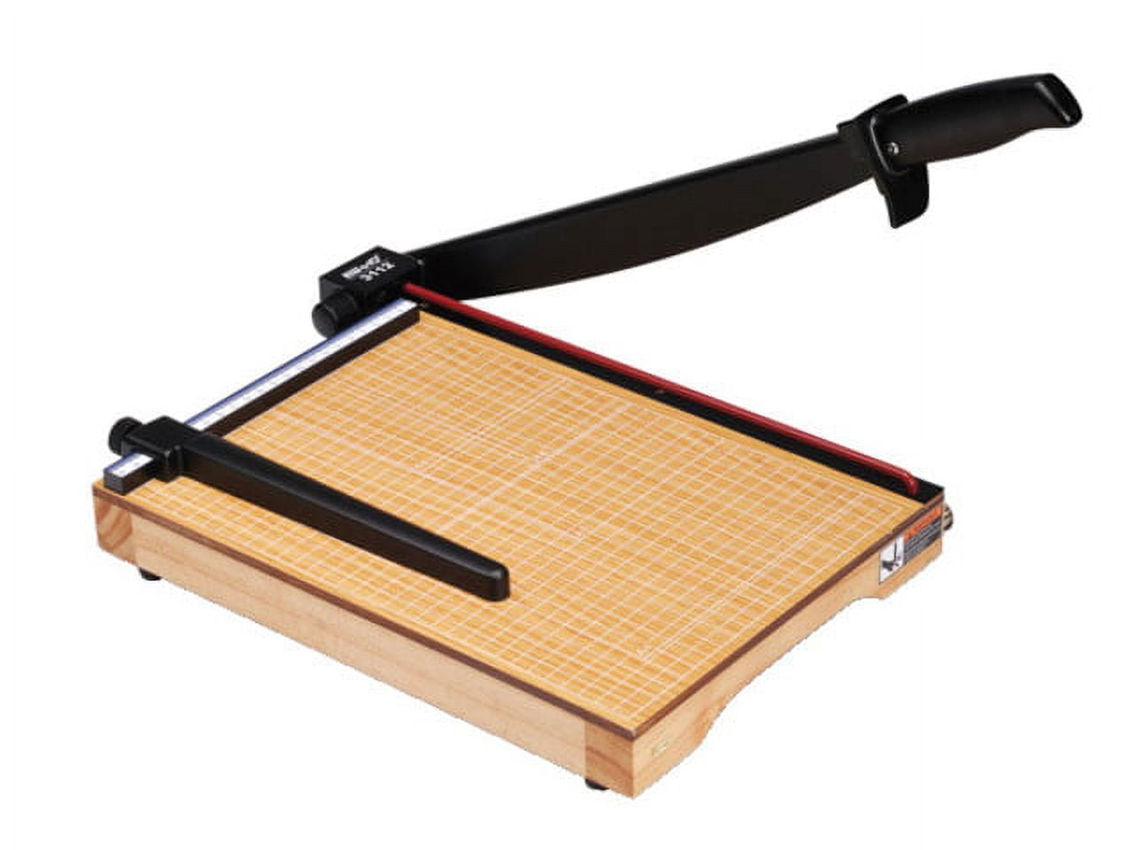 School Smart Wood Guillotine Trimmer, 12 Inch Cut, 15 Sheet Capacity ...