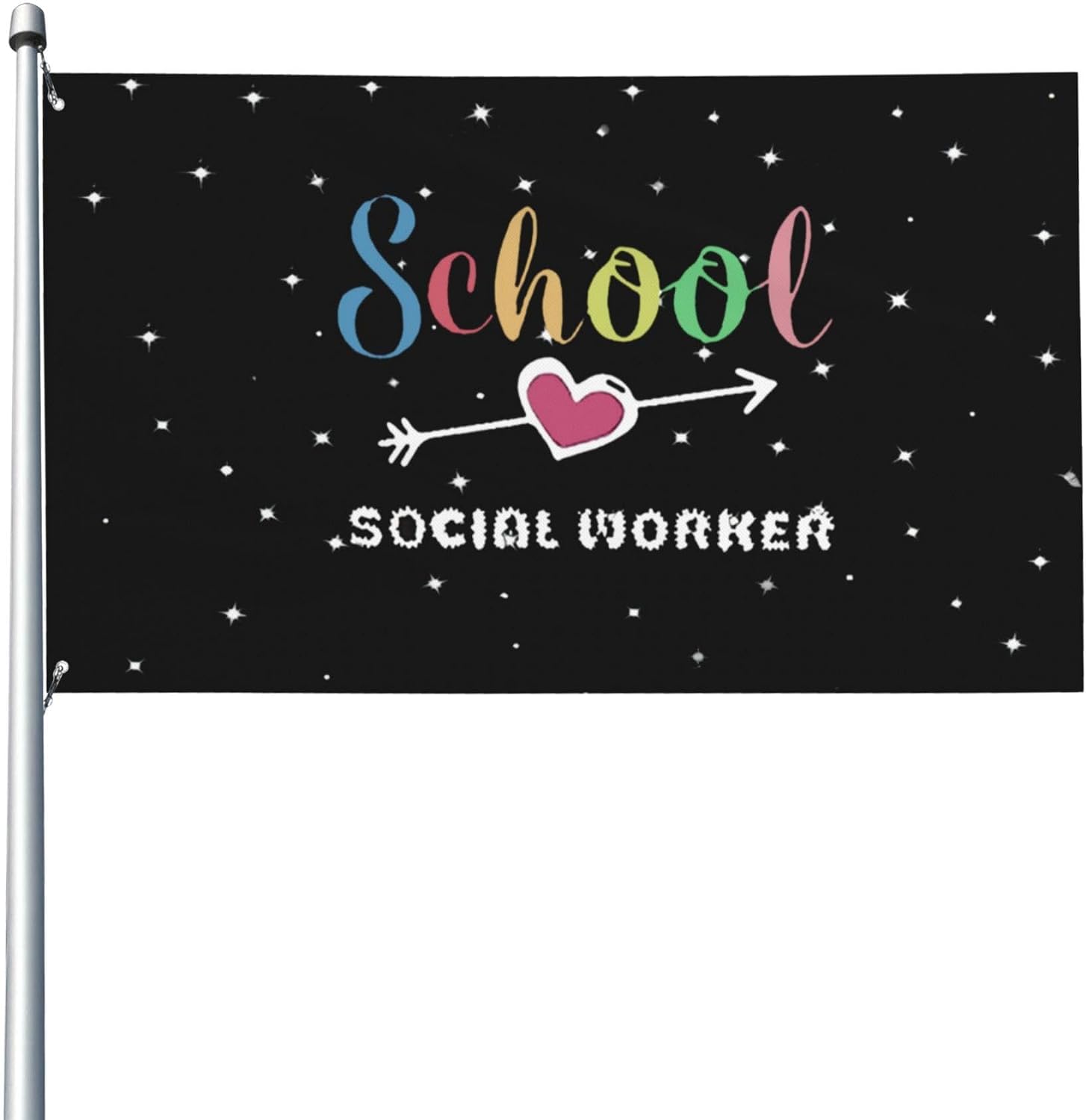School Social Worker Flag For Indoor Home House Decor Durable Garden ...